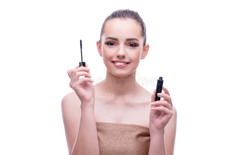 The Young Beautiful Female Fashion Model with Make Up Stock Photo ...