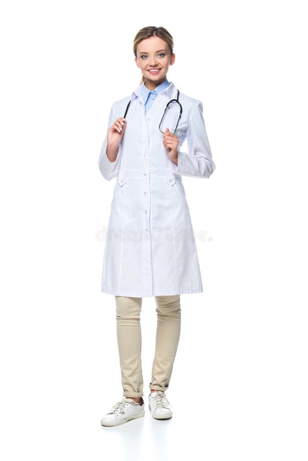 Beautiful General Practitioner is Working with Joy. she is Standing ...