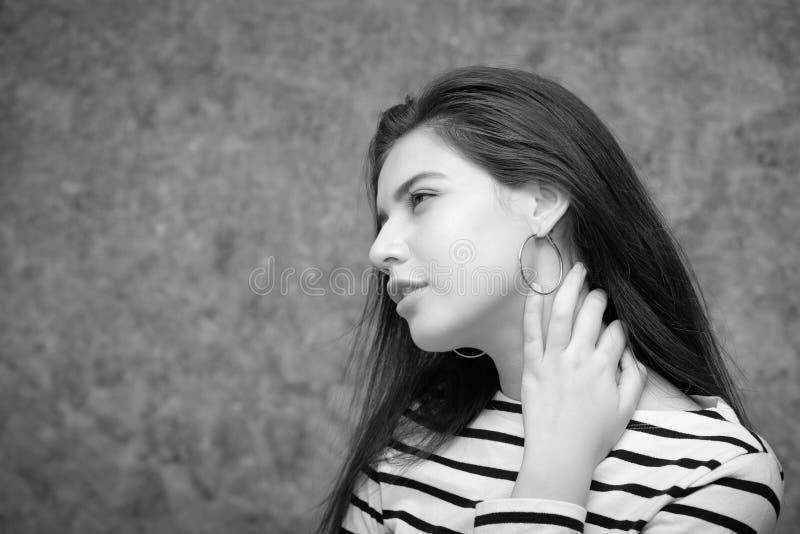 Young Beautiful Girl Looking Anxious Stock Image - Image of face ...