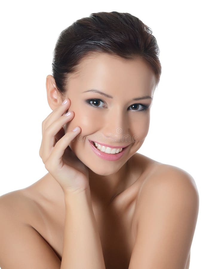 The Young Beautiful Girl with Make-up Stock Image - Image of natural ...