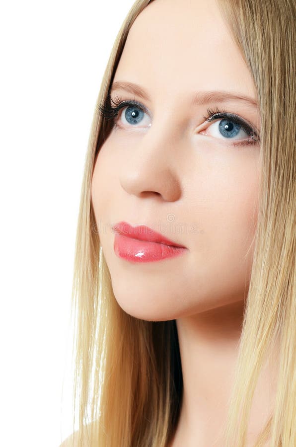 The Young Beautiful Girl with Make-up Stock Photo - Image of healthy ...