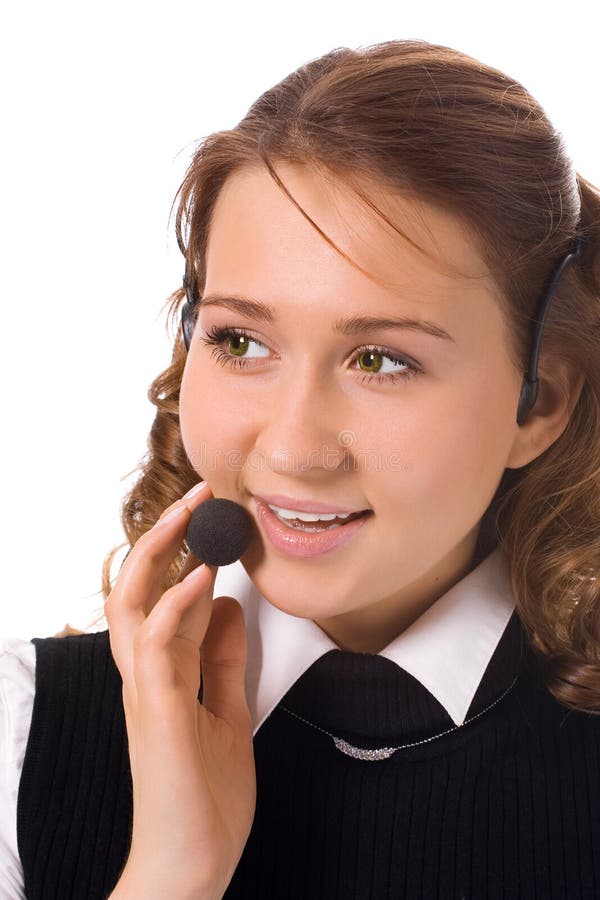 Girl the operator stock photo. Image of sales, salesperson - 1723408