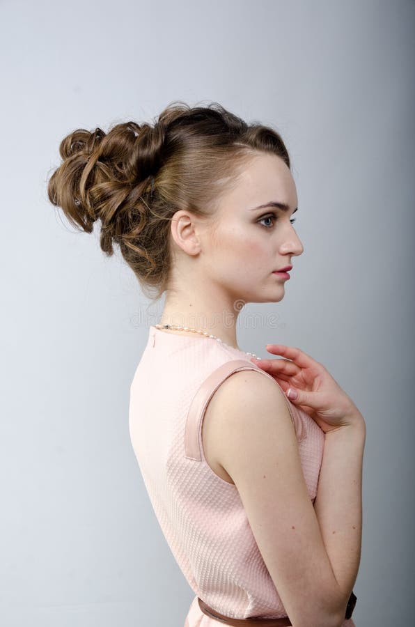 Young Beautiful Girl with a Ribbon Stock Photo - Image of costume ...