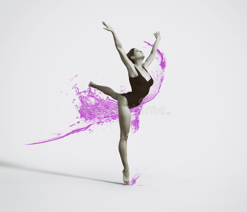 Young and Beautiful Gymnast Stock Illustration - Illustration of ...