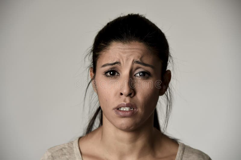 Young Beautiful Hispanic Sad Woman Serious And Concerned In Worried