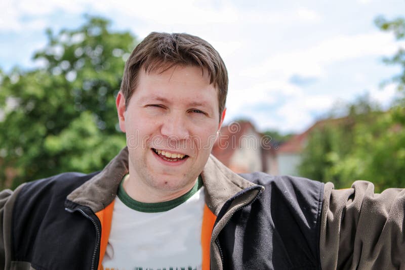 Young Beautiful Man Enjoying Spring Sun Stock Photo - Image of cheerful ...