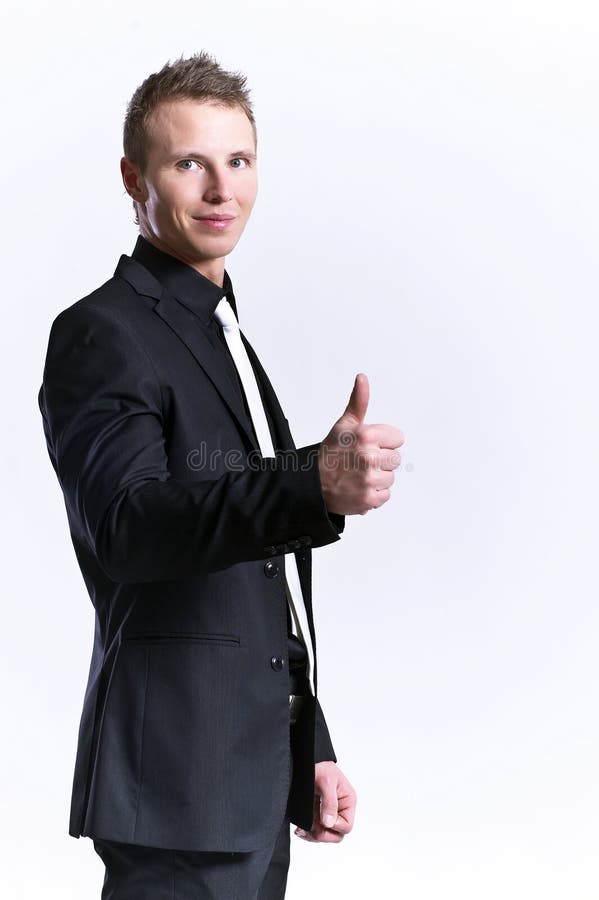 Young and Beautiful Man Making Ok Sign Stock Image - Image of close ...