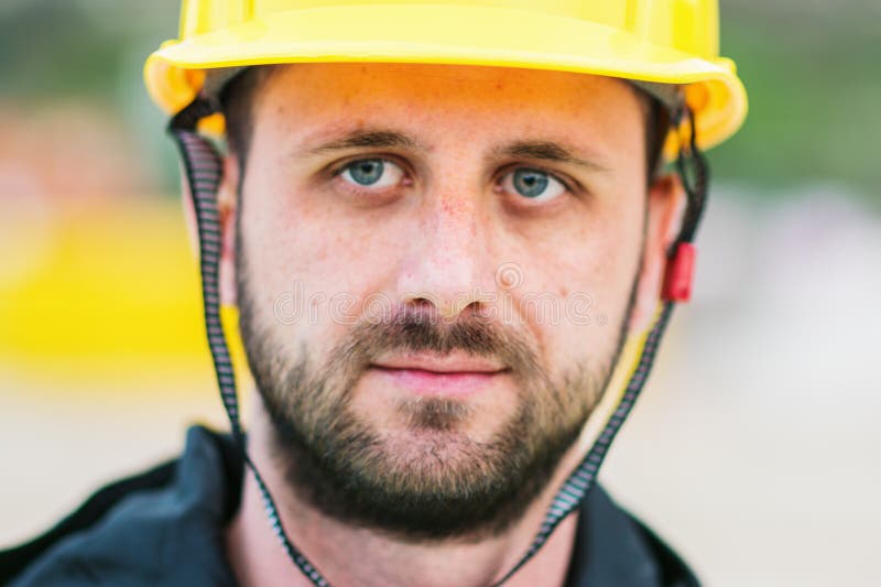 Portrait of Building Construction Worker Engineer Stock Image - Image ...
