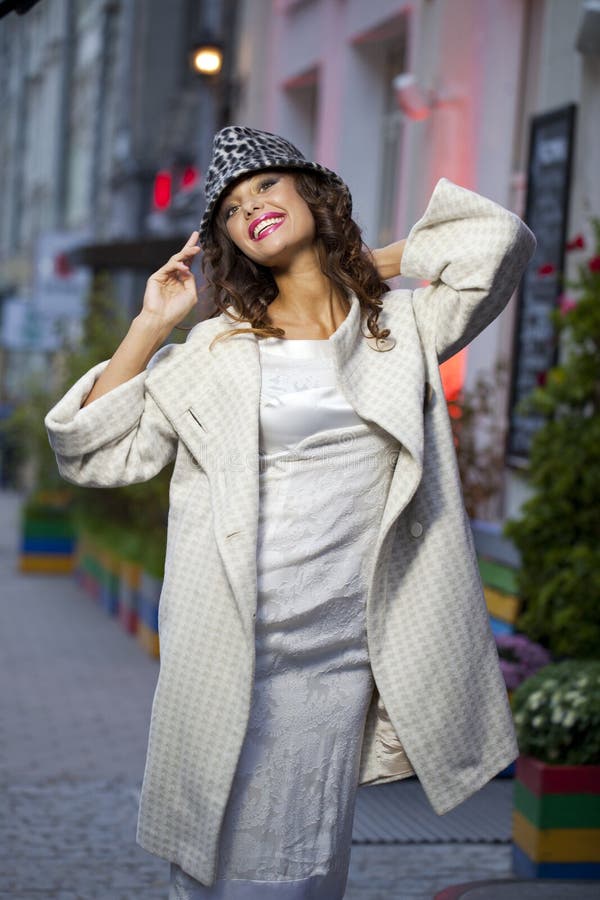 Young Beautiful Model in a Stylish Designer Clothes Stock Photo - Image ...