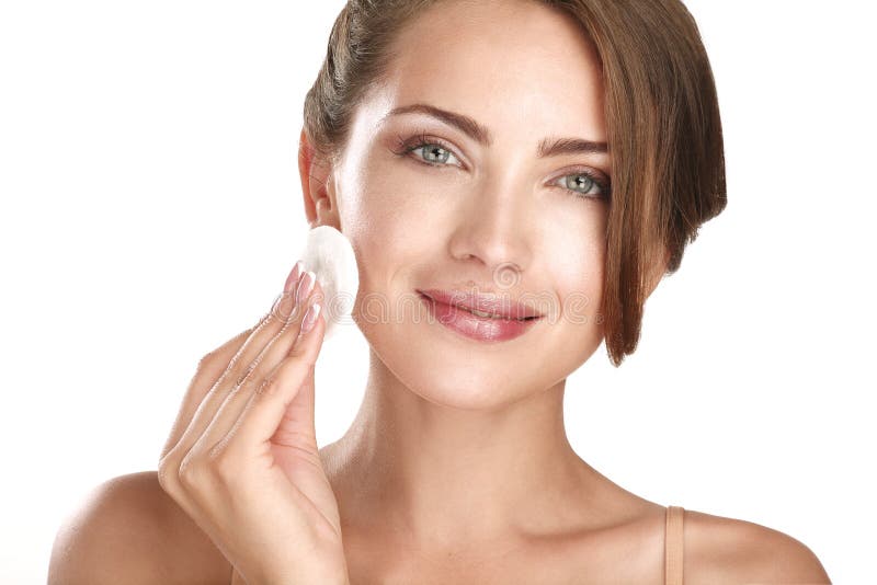 Young Beautiful Perfect Model Applying Professional Makeup Stock Photo ...