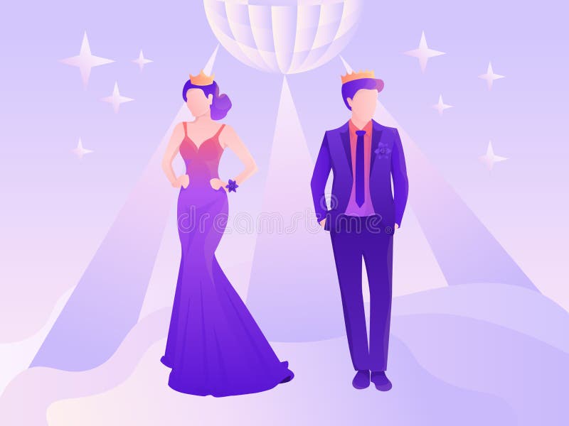 Prom King And Queen Cartoon