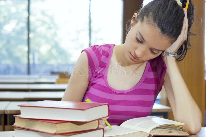 Young Beautiful Student in College Stock Image - Image of people, human ...
