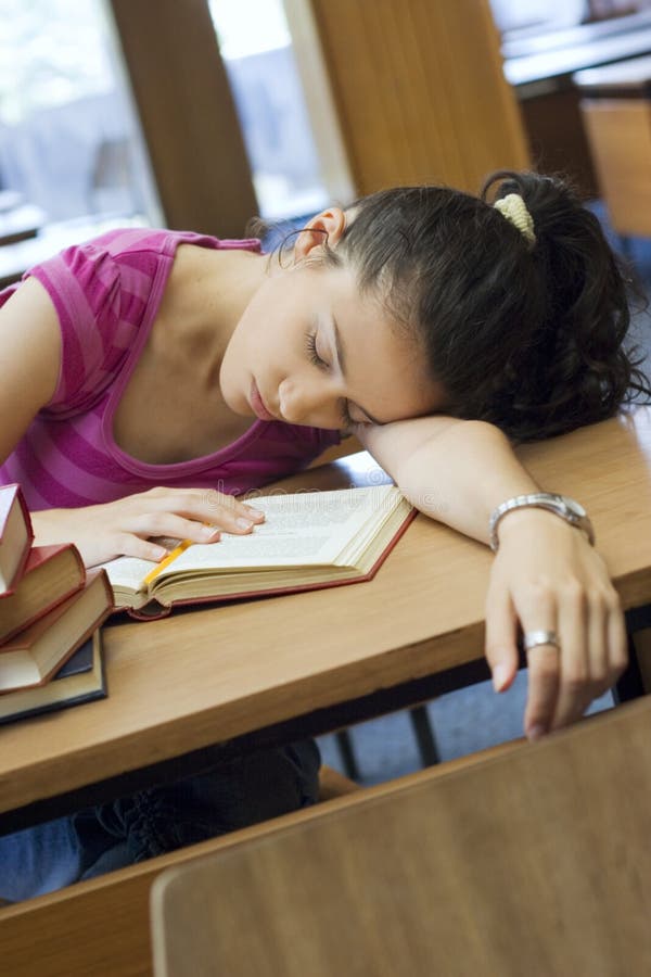 Young Beautiful Student in College Stock Photo - Image of female ...