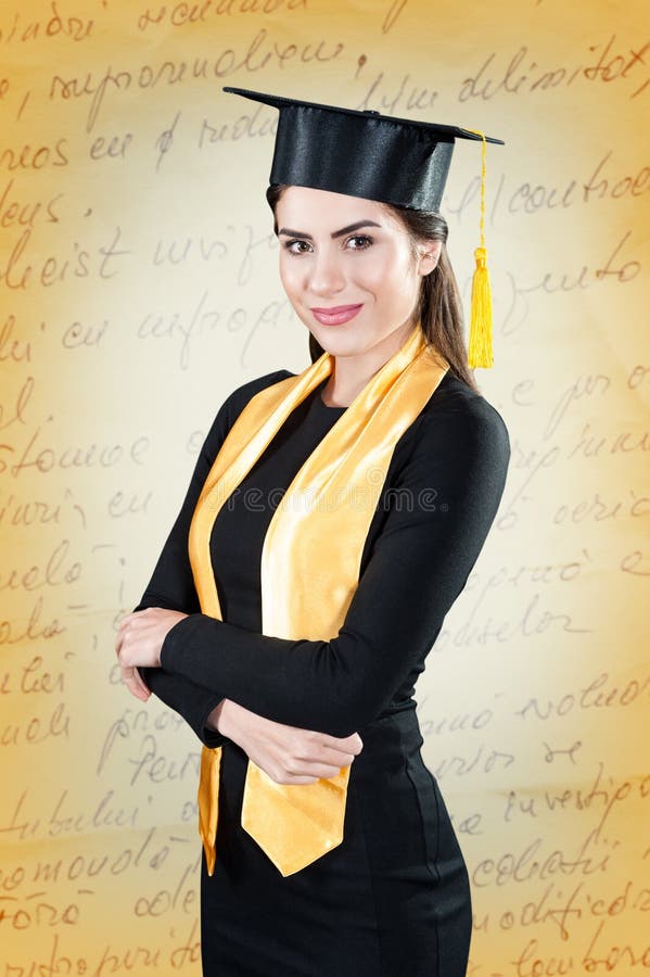 Young Beautiful Student Graduation Portrait Stock Image - Image of grad ...