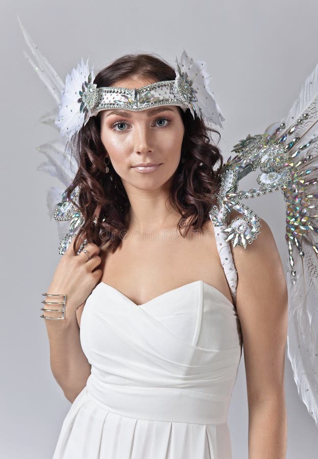 Young Beautiful Woman in Angel Costume Stock Photo - Image of girl ... Young Beautiful Woman in Angel Costume Stock Photo - Image of girl ...