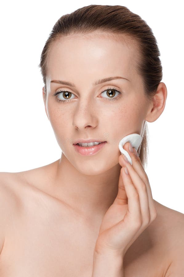 Young Beautiful Woman with Clean Sponge Stock Photo - Image of ...