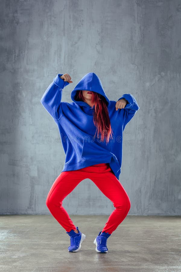 Young Beautiful Female Dancer is Posing in the Studio Stock Image ...