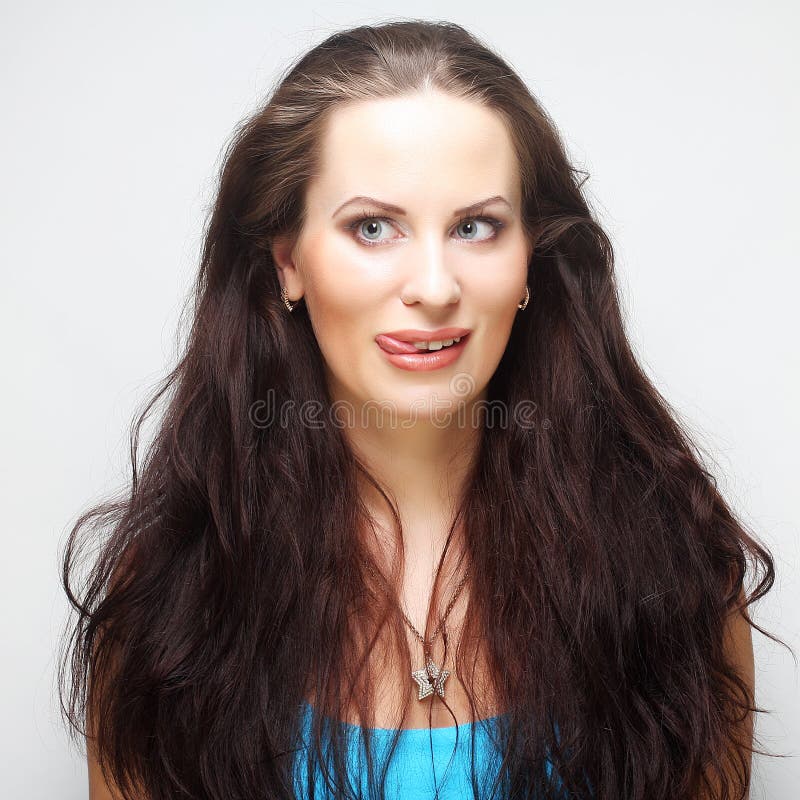 Young beautiful woman stock photo. Image of looking, emotion - 54328052