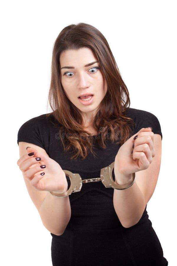 Justice is blind stock photo. Image of young, handcuff - 18682244