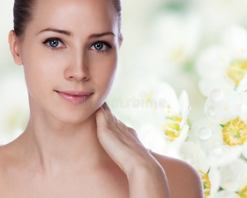 Young Beautiful Woman With Healthy Skin Stock Image Image Of Elegance