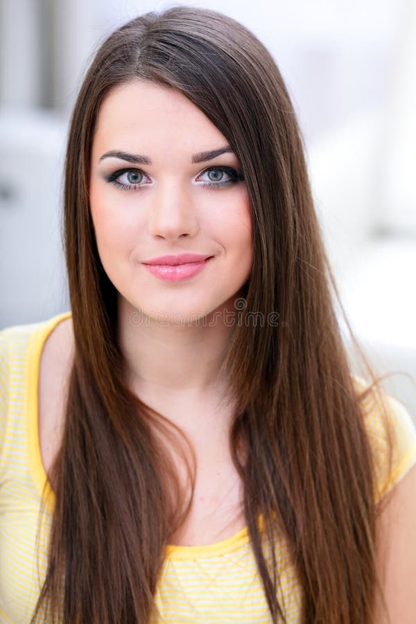 Young Beautiful Woman at Home Stock Photo - Image of attractive, people ...