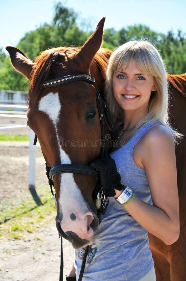 Woman riding horse stock image. Image of livestock, mane - 137689