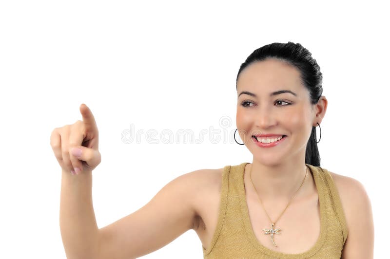 A Young Beautiful Woman Making Choice Stock Photo - Image of girl ...