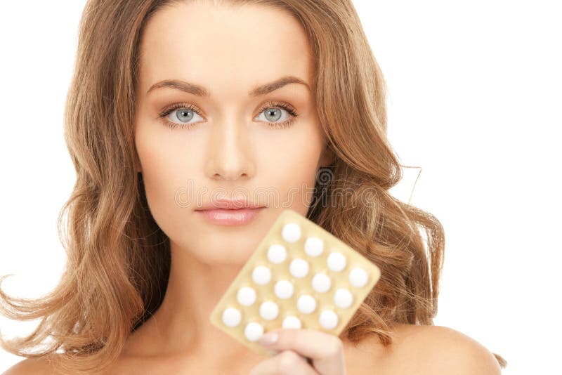 Young Beautiful Woman with Pills Stock Image - Image of medical ...