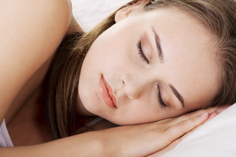 Young Beautiful Woman Sleeping Stock Photo - Image of calm, lifestyle ... Young Beautiful Woman Sleeping Stock Photo - Image of calm, lifestyle ...