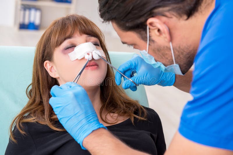 Young Beautiful Woman Visiting Doctor in Plastic Surgery Concept Stock ...