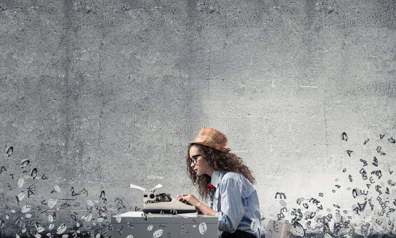 Creative Inspiration of Young Female Writer. Stock Photo - Image of ...