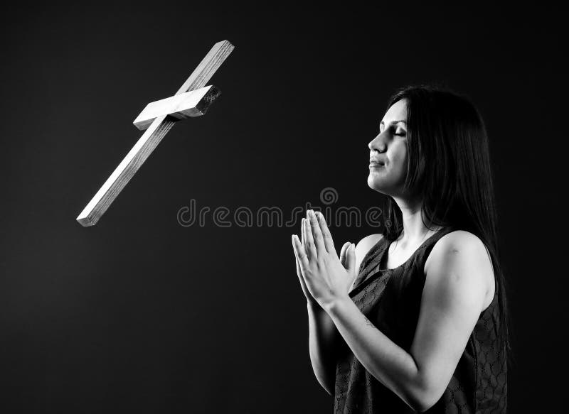 Young and Beautiful Women Praying Stock Image - Image of christina ...