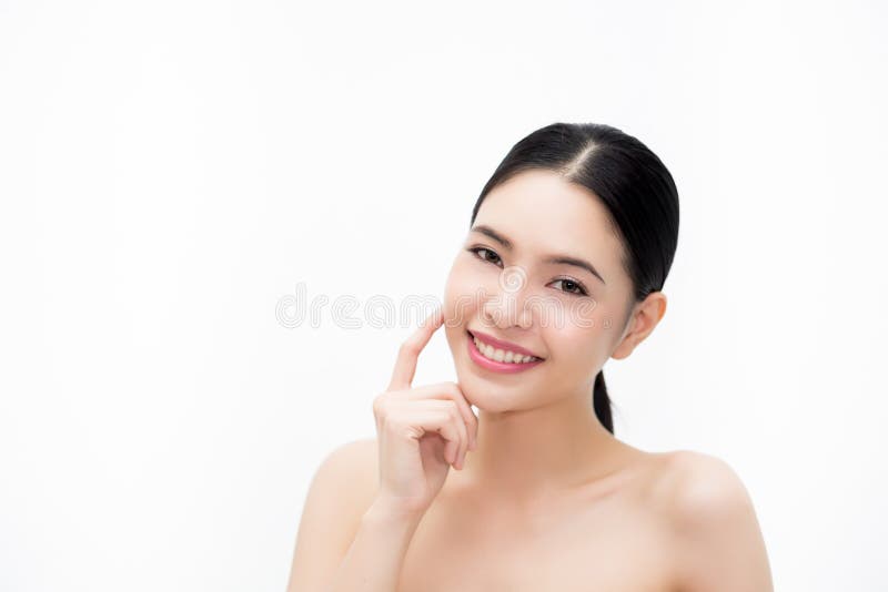 Asian Face Woman Praying And Worship To God Using Hands To Pray In