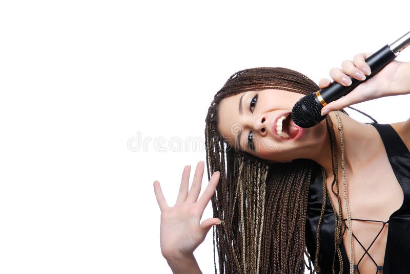 Young beauty singer girl stock photo. Image of gorgeous - 7680550