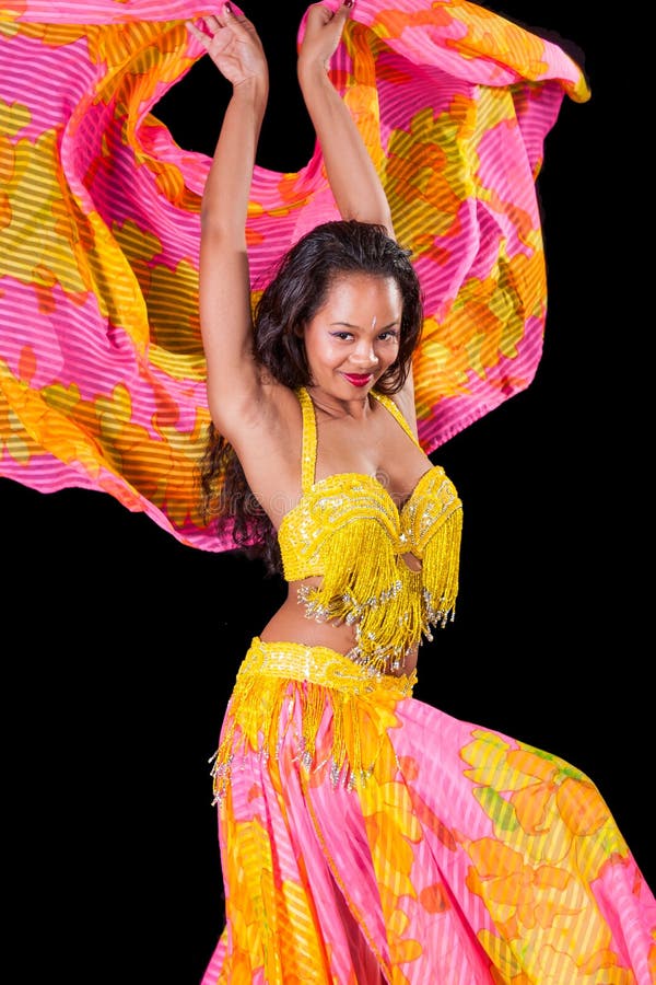 Young Belly Dancer in Seductive Pose Stock Image - Image of adult ...