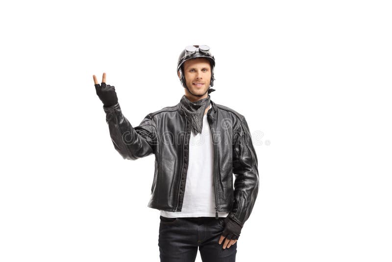 Biker peace stock photo. Image of happy, white, eyes - 28640898