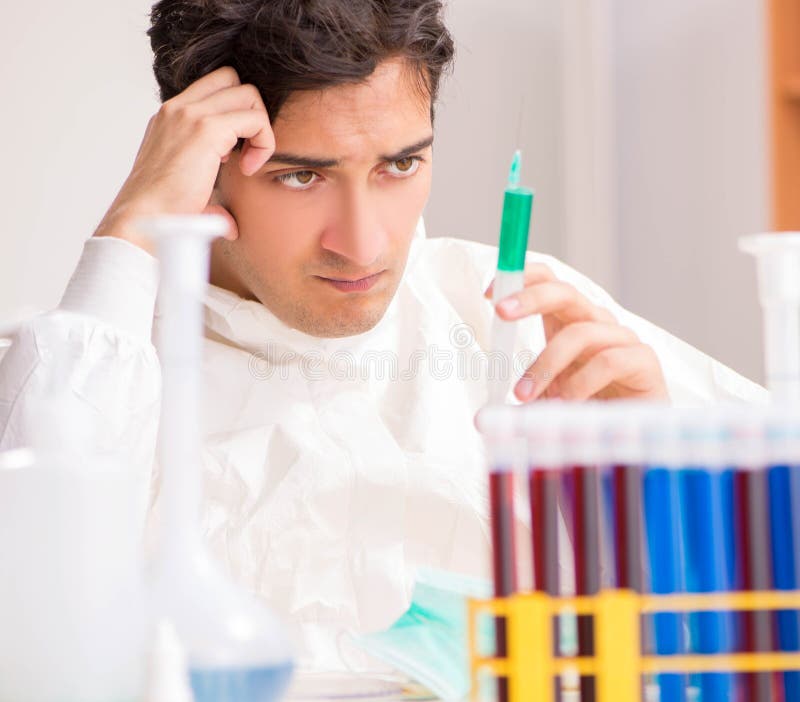 Young Biochemist Working in the Lab Stock Photo - Image of discovery ...