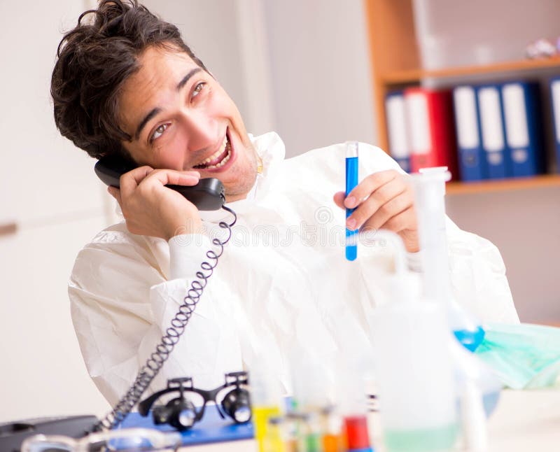 Young Biochemist Working in the Lab Stock Image - Image of chemical ...