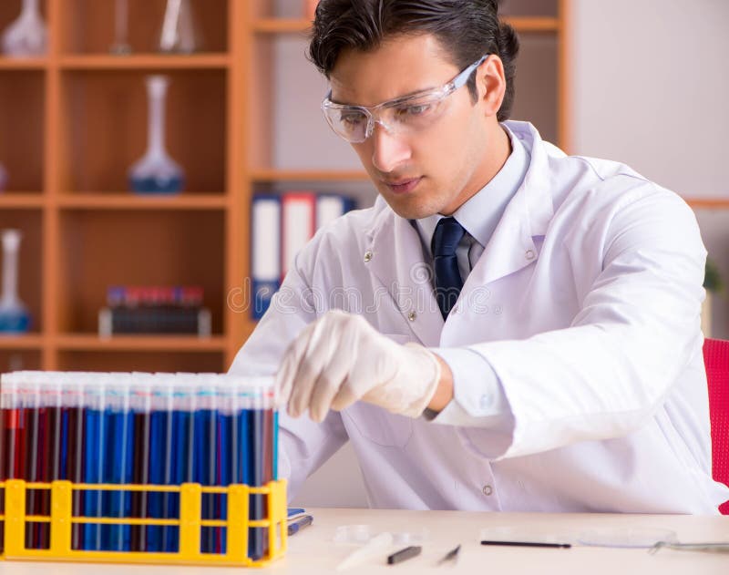 Young Biochemist Working in the Lab Stock Image - Image of medical ...