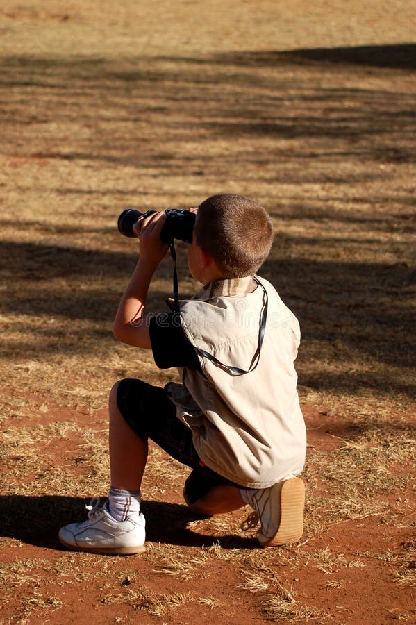 The young birdwatcher stock image. Image of young, watching - 52473539
