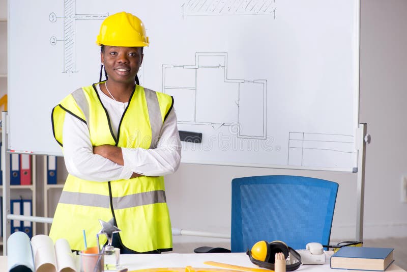The Young Black Architect Working on Project Stock Image - Image of ... The Young Black Architect Working on Project Stock Image - Image of ...