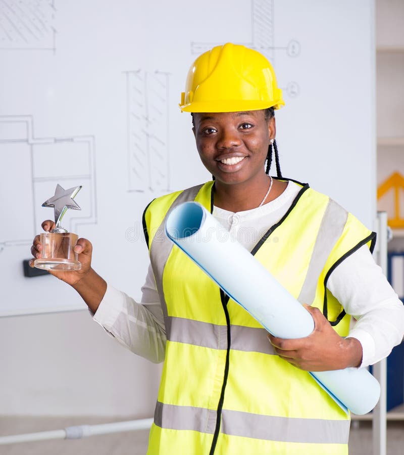 The Young Black Architect Working on Project Stock Photo - Image of ...