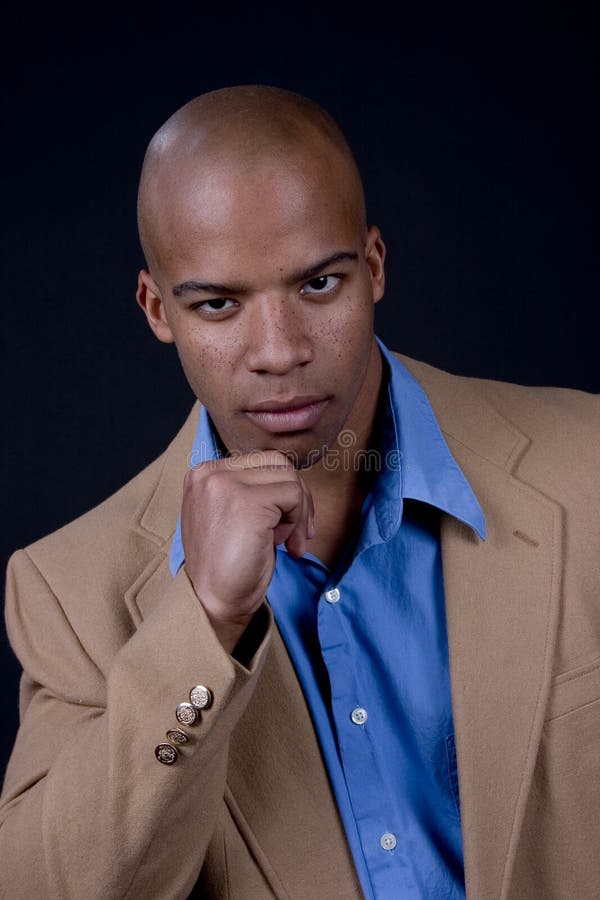 Young black man stock image. Image of firm, sensuous, bald - 543985