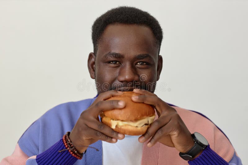 845 Black Man Eating Burger Stock Photos - Free & Royalty-Free Stock ...