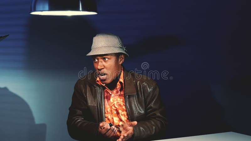 Young Black Man in Handcuffs Refusing Accusation in His Address Stock ...