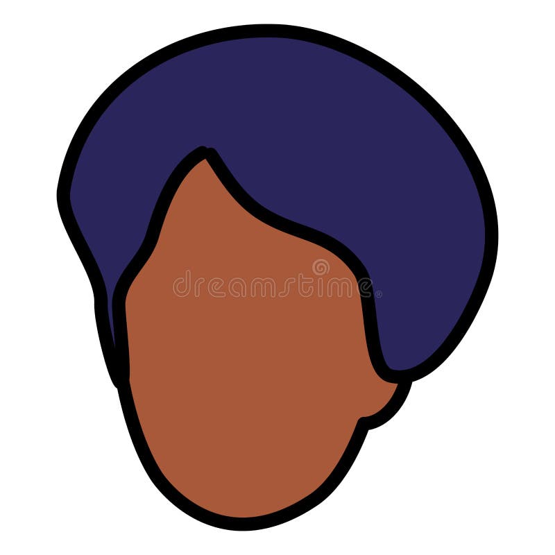Young Black Man Head Character Stock Vector - Illustration of character ...
