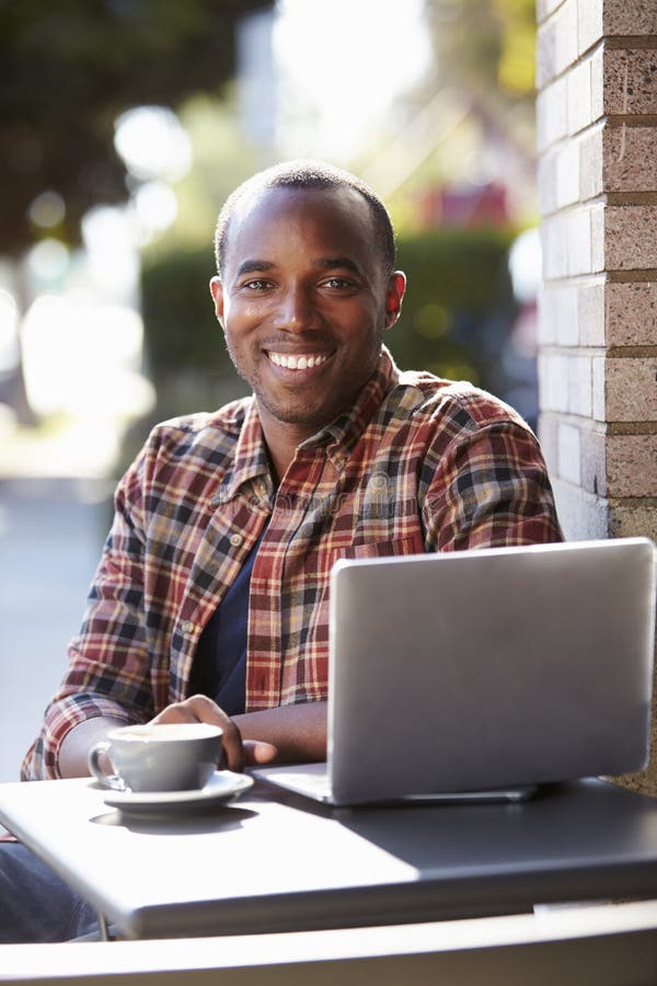 1,127 Black Man Working Laptop Smiling Camera Stock Photos - Free ...
