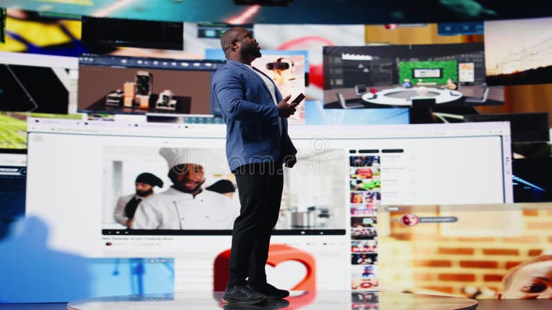 Young Black Person Showcasing Visual Representation of Online ...