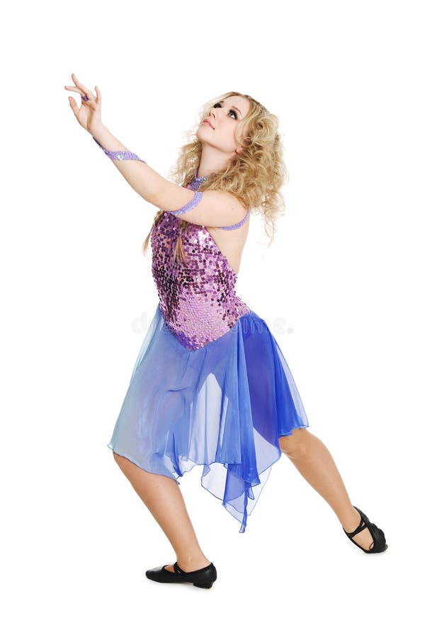 Young blond girl in dance. stock image. Image of elegance - 29492437