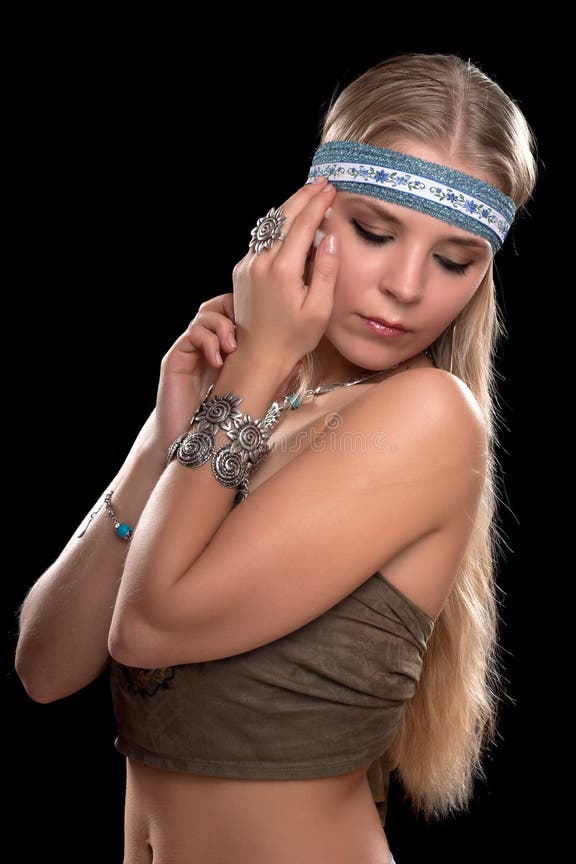 Young blonde in a capitium stock photo. Image of ethnic - 23663394